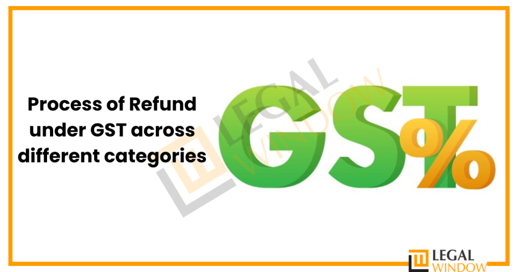 Process of Refund under GST across different categories » Legal Window